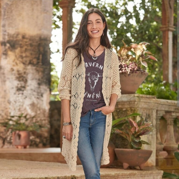 Sundance | Sweaters | Nwt Sundance Crochet Olive Green Duster Great ...